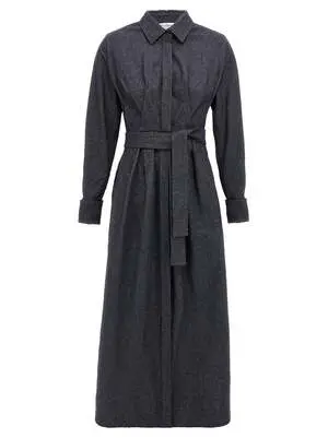 Max Mara Aller' Long Shirt Dress In Cotton
