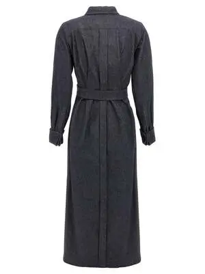 Max Mara Aller' Long Shirt Dress In Cotton