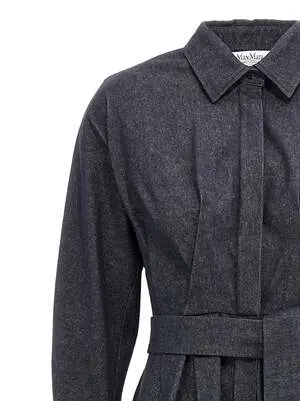 Max Mara Aller' Long Shirt Dress In Cotton