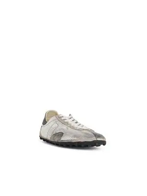 MAISON MARGIELA Lamé And Glitter Suede Sneakers