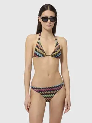Missoni Lamé Viscose Bikini With Micro Zigzag Pattern