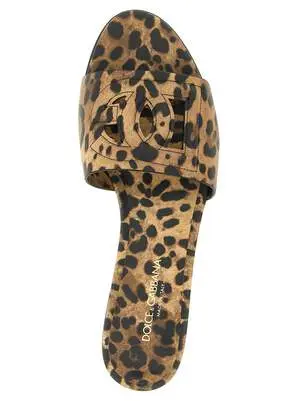 Dolce & Gabbana Bianca Rubber Slides - Brown