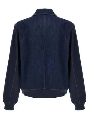 WALES BONNER The Echo Denim Varsity Jacket