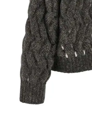Brunello Cucinelli Mohair Blend High Neck Sweater