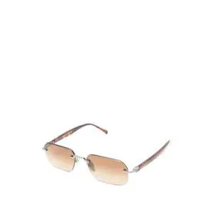 Gucci Rimless Rectangle Sunglasses With Interlocking G Logo