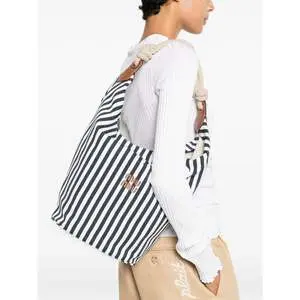 Miu Miu Striped Pattern Shoulder Bag - Blue