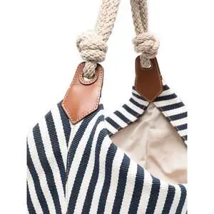 Miu Miu Striped Pattern Shoulder Bag - Blue