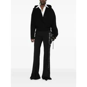 Sportmax Virgin Wool Oversized Hooded Jacket