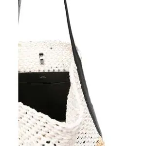 TOTEME Woven Shoulder Bag - Cream
