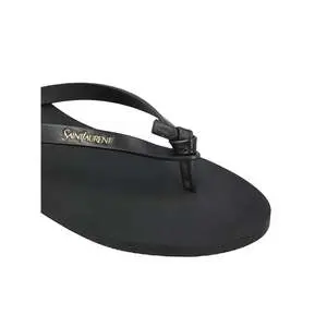 Saint Laurent Leather Knot Detail Flip-flops