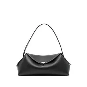 TOTEME Leather Top Handle Bag With T-lock Fastening - Black