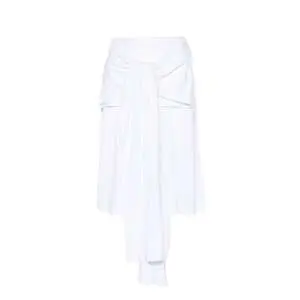 TOTEME Knee-length Wide-leg Jersey Shorts - White