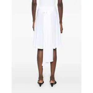 TOTEME Knee-length Wide-leg Jersey Shorts - White