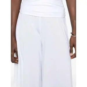 TOTEME Knee-length Wide-leg Jersey Shorts - White