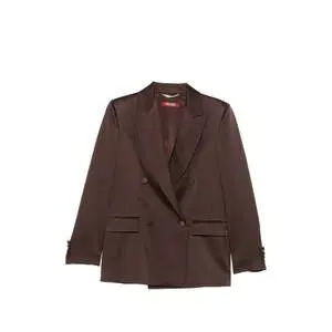 Max Mara Double-breasted Satin Blazer