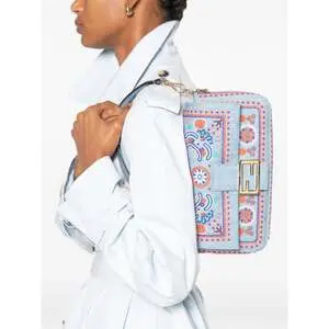 Fendi Light Embroidered Shoulder Bag