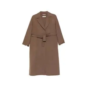Max Mara Single-breasted Belted Coat - Brown
