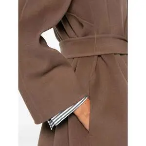 Max Mara Single-breasted Belted Coat - Brown