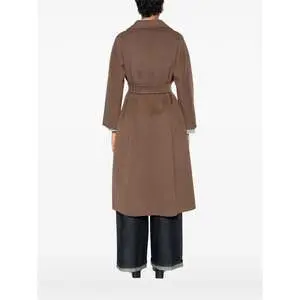Max Mara Single-breasted Belted Coat - Brown