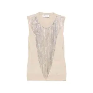Sportmax Neutrals Tops Vests & Tank Tops - Cream