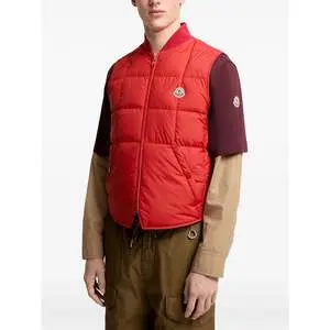 Moncler Padded Zip-up Gilet - Red