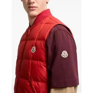 Moncler Padded Zip-up Gilet - Red