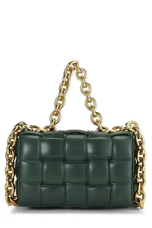 Bottega Veneta Maxi Intrecciato Padded Chain Cassette - Green