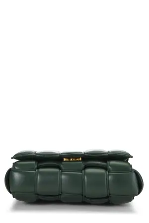 Bottega Veneta Maxi Intrecciato Padded Chain Cassette Shoulder Bag - Green