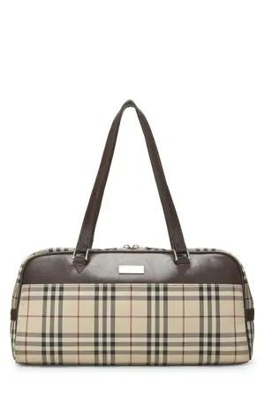 Burberry Long Bowler Bag - Brown