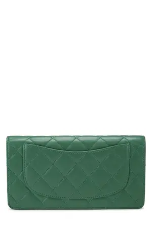 Chanel Quilted Lambskin Classic Long Yen Wallet