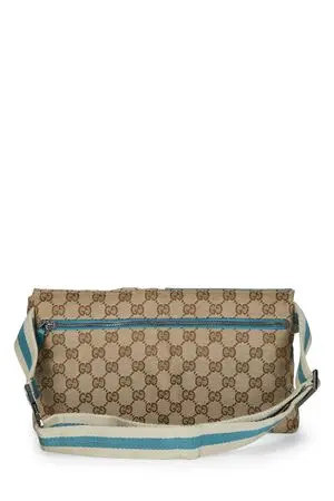 Gucci Original Gg Monogram Double Pocket Waist Pouch - Blue