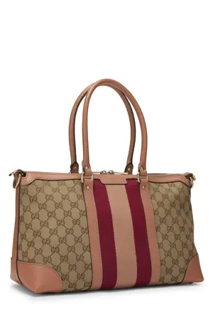 Gucci Gg Vintage Web Convertible Tote