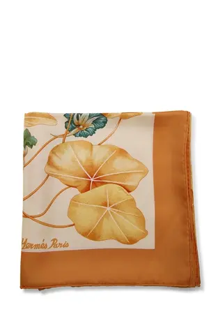 Hermès Multicolor 'les Capucines' Silk Scarf 90