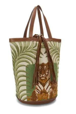 Hermès Multicolor Toile Tiger Royale Bucket Bag