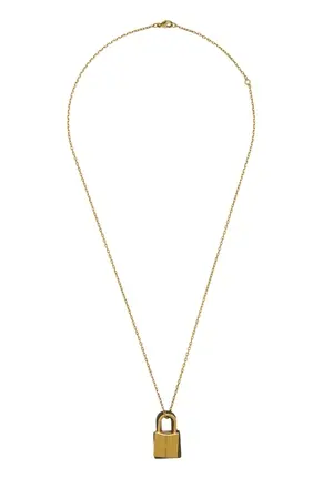 Hermès Etoupe & Gold O'kelly Necklace - Grey