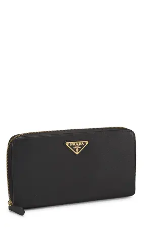 Prada Saffiano Zip Wallet