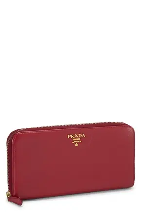 Prada Vitello Daino Zip Around Wallet