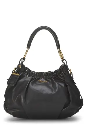 Prada Calfskin Hobo - Black