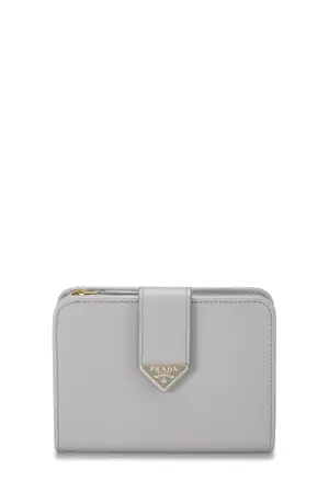 Prada Compact Zip Wallet - Grey
