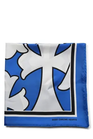 Chrome Hearts Multicolor Cemetery Cross Silk Scarf