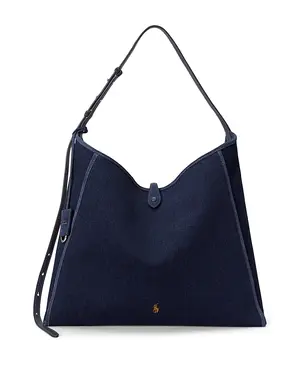Polo Ralph Lauren Polo Play Denim Messenger Tote - Blue