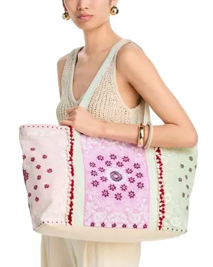 Aqua Bendita Embellished Large Tote