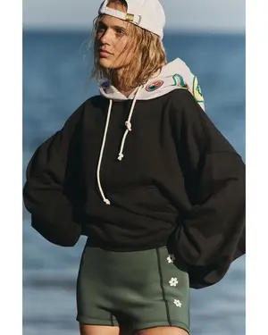 Free People Patch Hoodie