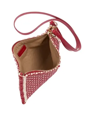 Madewell Signature Woven Leather Pouch Crossbody Bag - Bright Ember