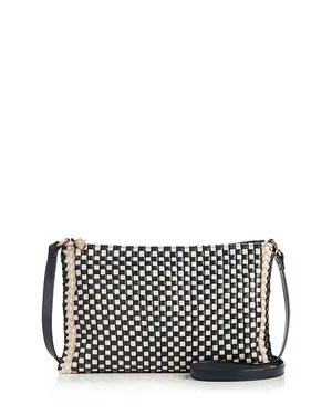 Madewell Signature Woven Leather Pouch Crossbody Bag - Juniper Berry