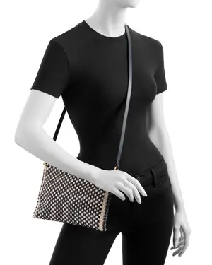 Madewell Signature Woven Leather Pouch Crossbody Bag - Juniper Berry