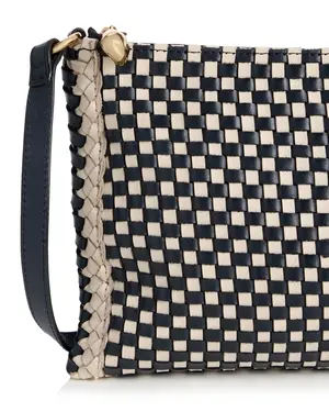 Madewell Signature Woven Leather Pouch Crossbody Bag - Juniper Berry