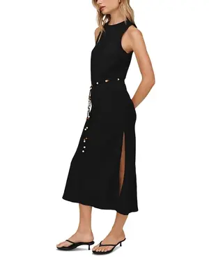 Bella Dahl Beaded Belt Bias Midi Dress