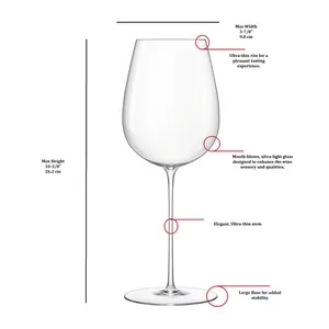 LUIGI BORMIOLI Sapienta Bordeaux Glasses, Set Of 2