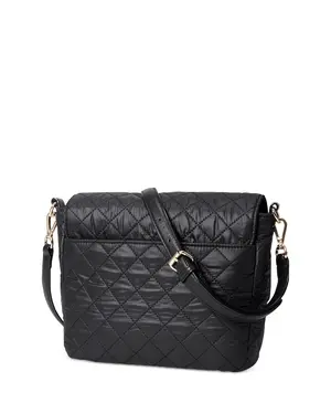 Mz Wallace Crosby Medium Lock Crossbody - Black